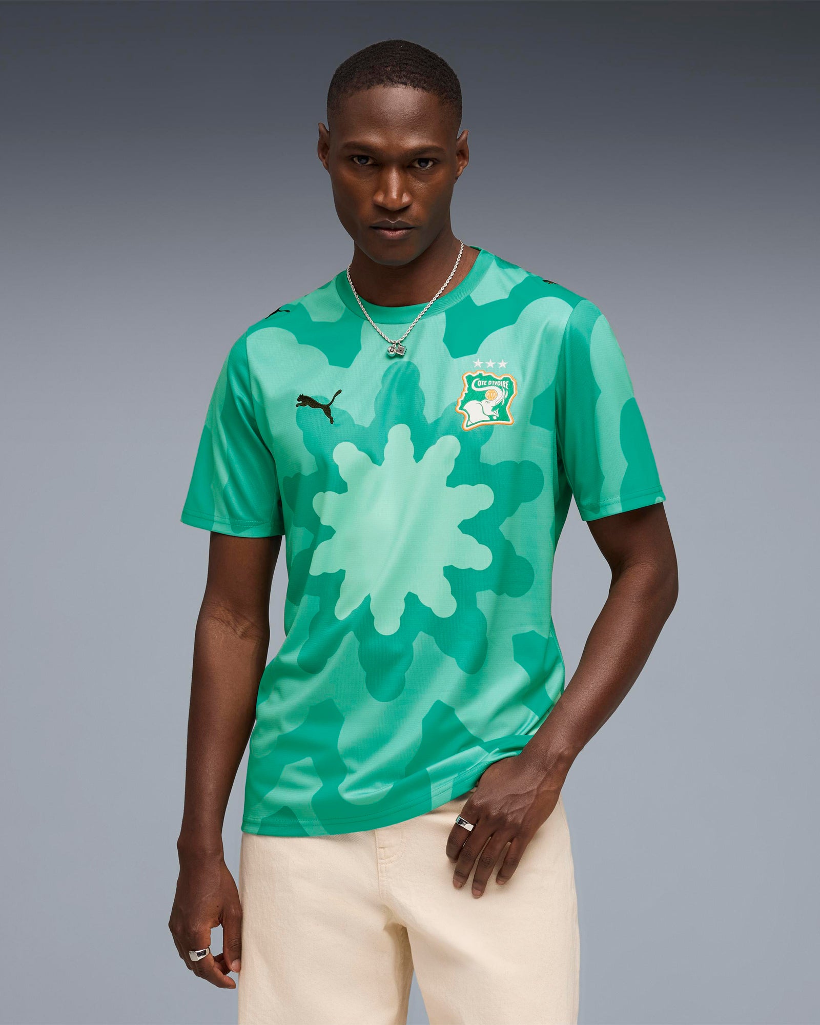 Puma x Salehe Bembury x Ivory Coast Goalkeepers met logo Jersey T-Shir